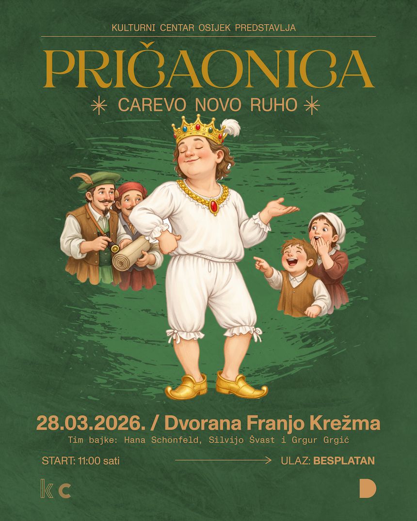 Kulturni centar Osijek: Pričaonica za djecu Carevo novo ruho - SiB.hr